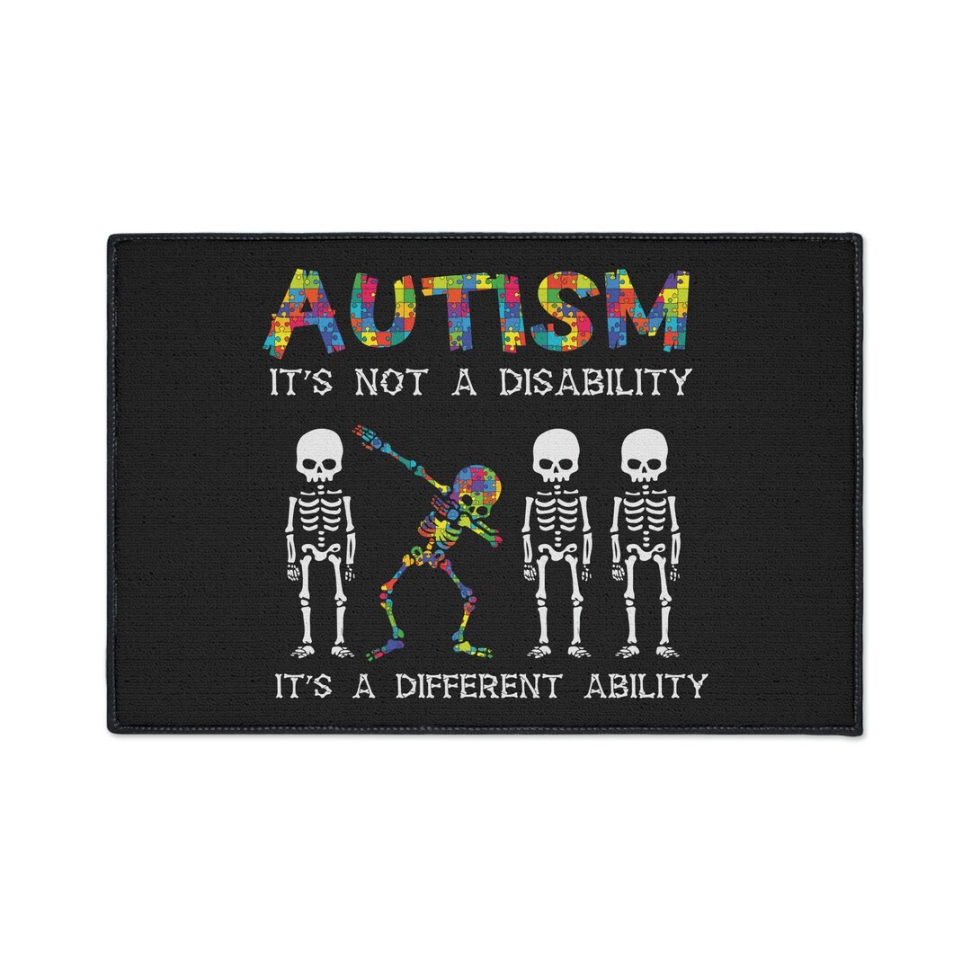 Autism Awareness Heavy Duty Floor Mat, Autism It's Not A Disability It ...