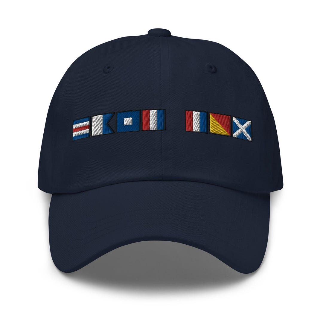 CAPT TOM Spelled Out With Embroidered Nautical Flags Dad Hat - Etsy