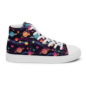 Men’s Space Design High Top Canvas Shoes, Men's Cosmos High Tops ...