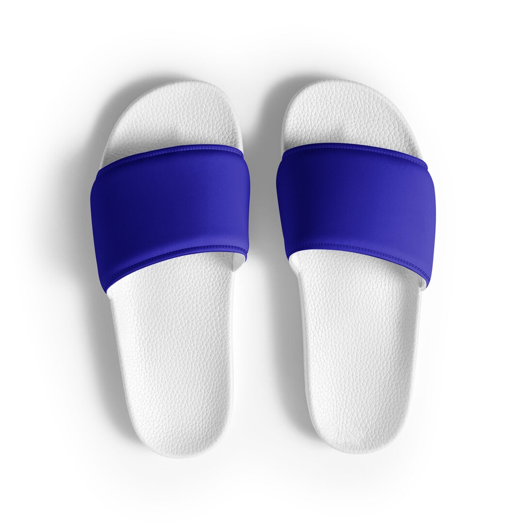 Women's Royal Blue Slides - Etsy