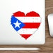 Puerto Rico Heart Shape Flag Die-cut Stickers, I Love Puerto Rico ...