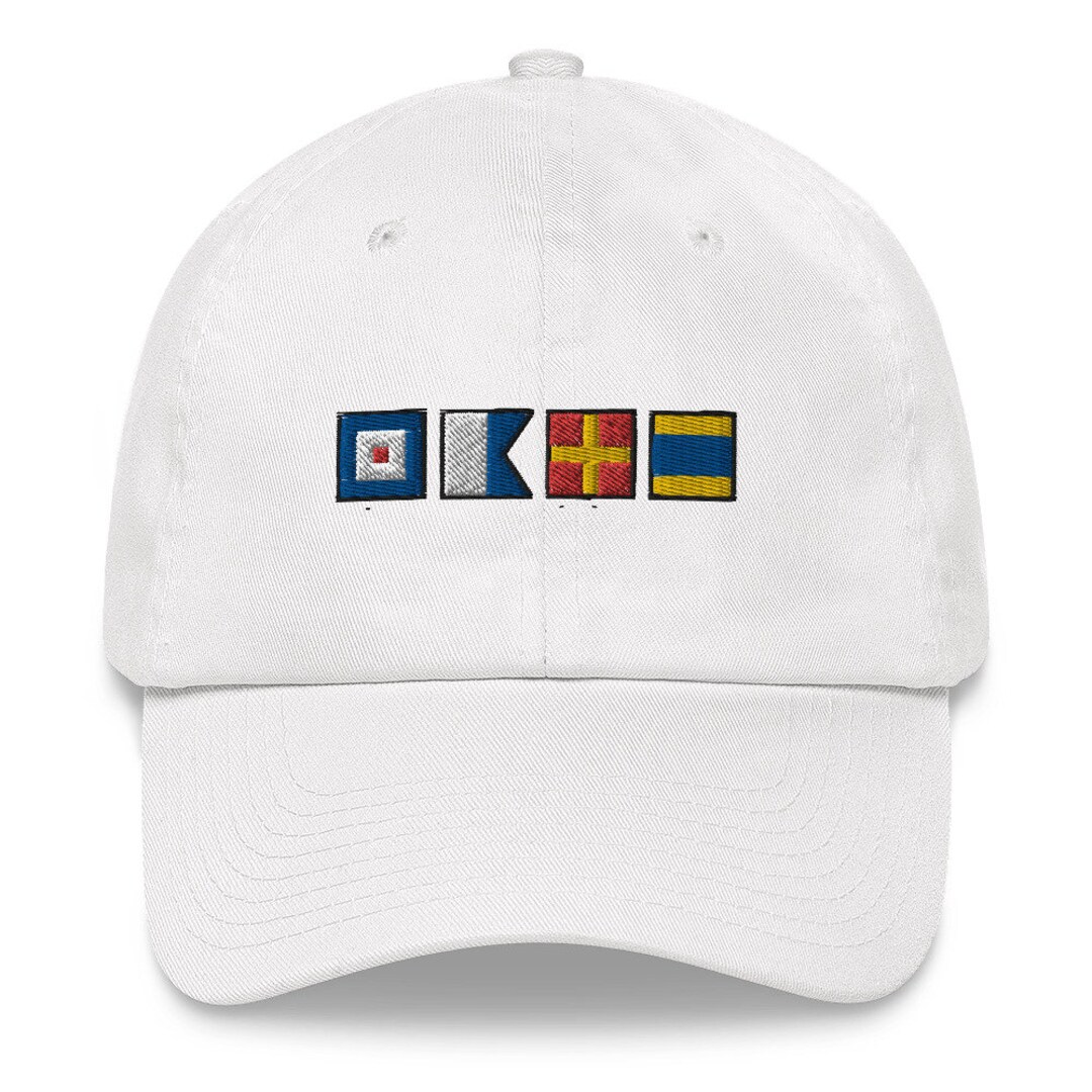 WARD Spelled Out With Nautical Flags Dad Hat Personalized - Etsy