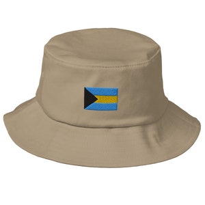 Embroidered Bahamas Flag Old School Bucket Hat, Sailing Hat, Custom ...