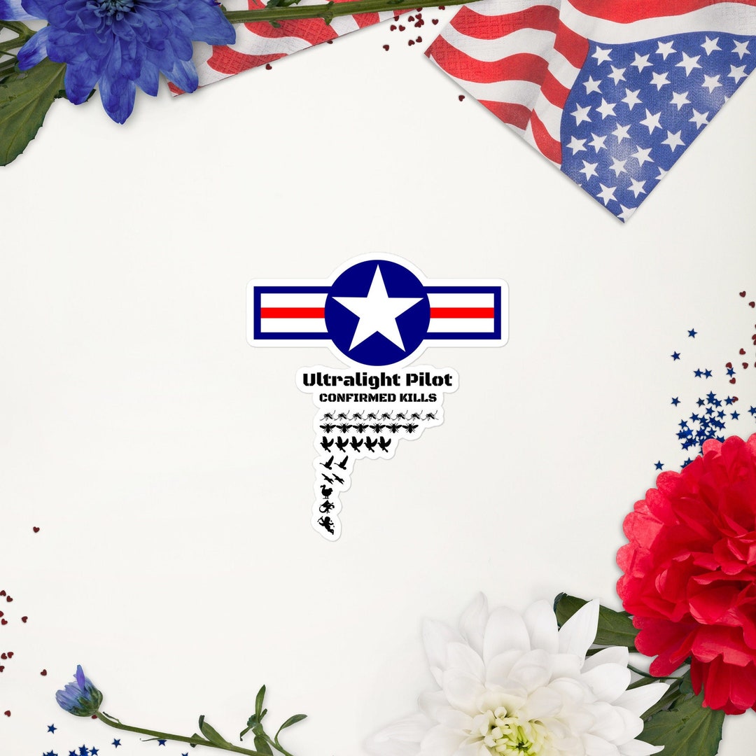 Ultralight Pilot Confirmed Kill Count Bubble-free Stickers, Funny ...