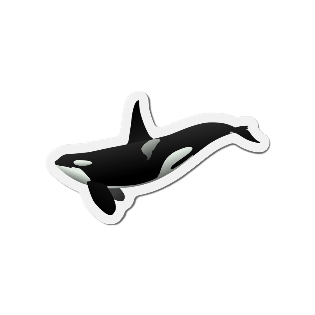 Orca Die-cut Refrigerator Magnet, Killer Whale Frig Magnet, Gift for ...