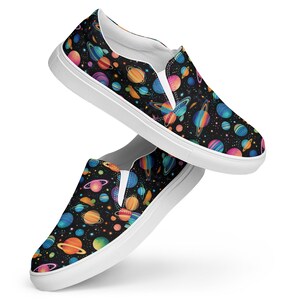 Women’s Space Lover's Slip-on Canvas Shoes, Outer Space Design Casual ...