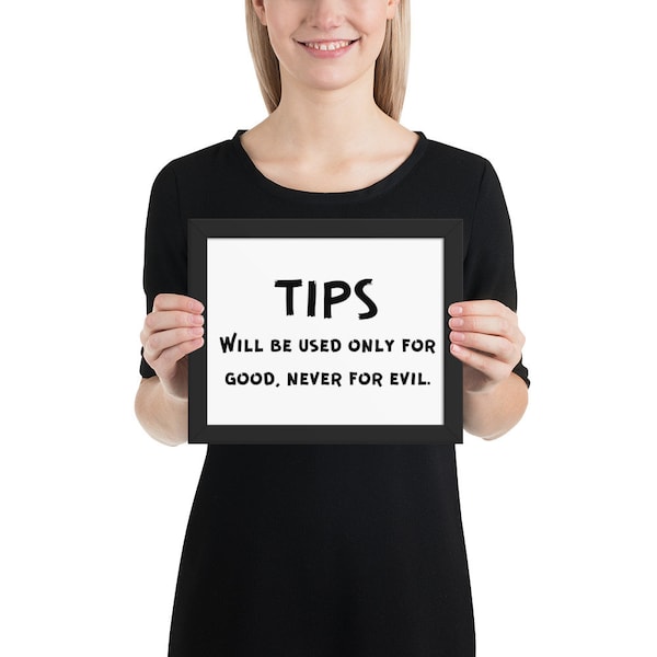 Funny Tip Sign - Etsy