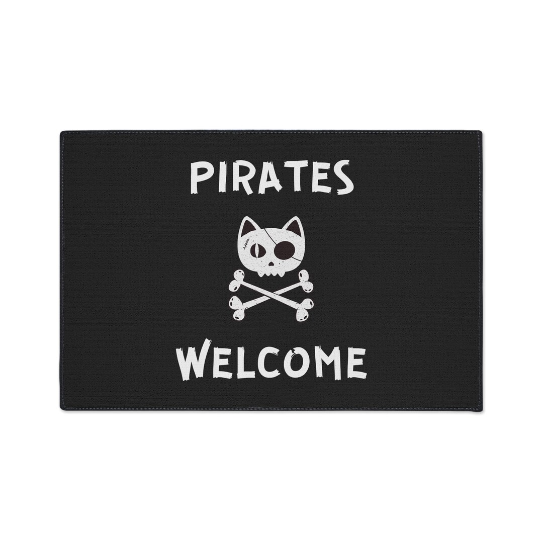 Pirates Welcome Heavy Duty Floor Mat, Nautical Floor Mat for Boaters ...