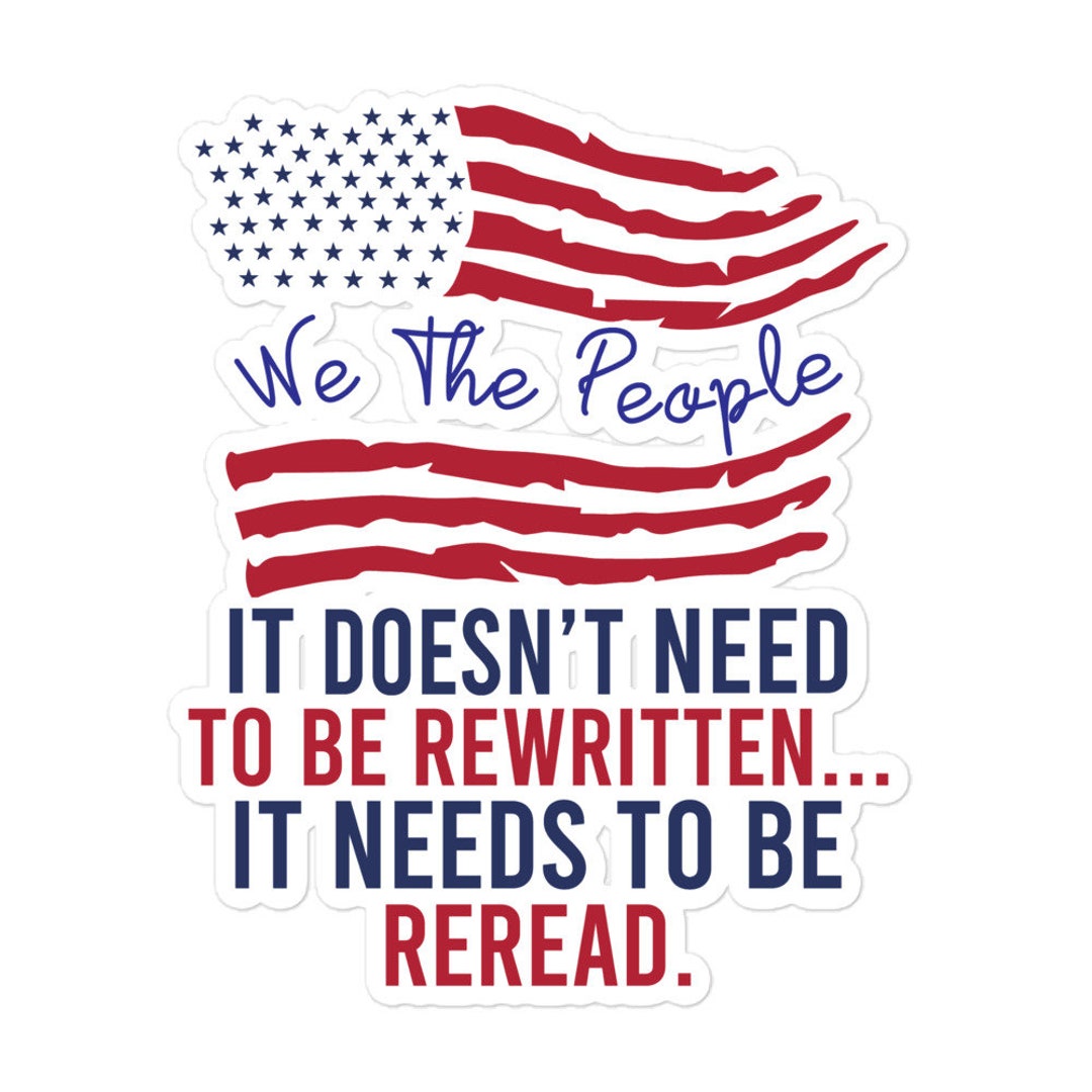 Patriotic Sticker Bubble-free Stickers, We the People, American Pride ...