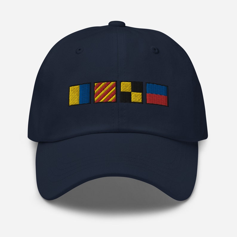 KYLE Spelled Out With Nautical Flags Dad Hat, Personalized Semaphore ...