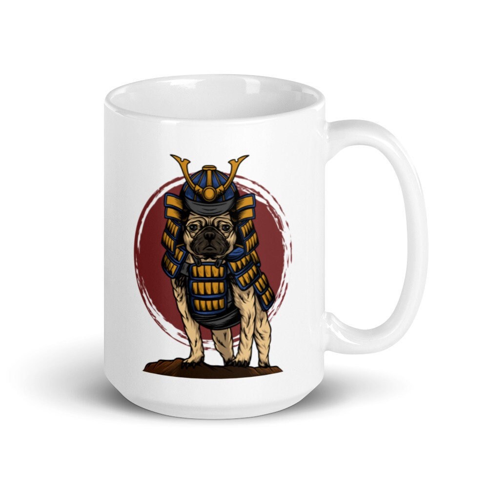 Funny Pug Mug Samurai Pug Pug Lovers Mug Gift for Pug - Etsy