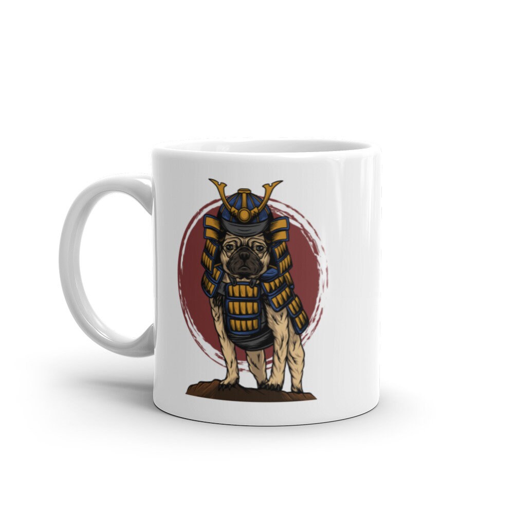 Funny Pug Mug Samurai Pug Pug Lovers Mug Gift for Pug - Etsy