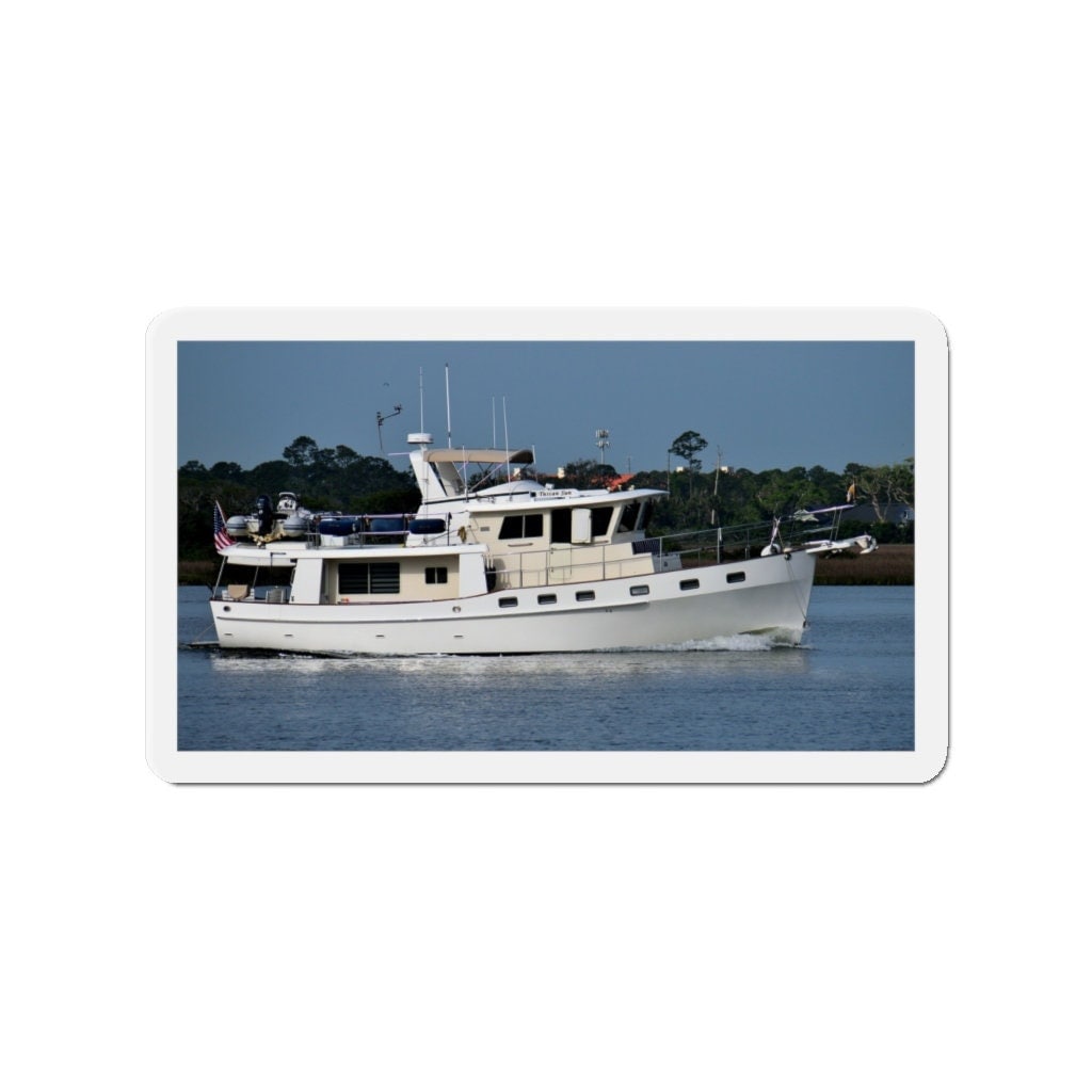 Liveaboard Yacht Magnet, Trawler Yacht, Boat Magnet, Nautical ...