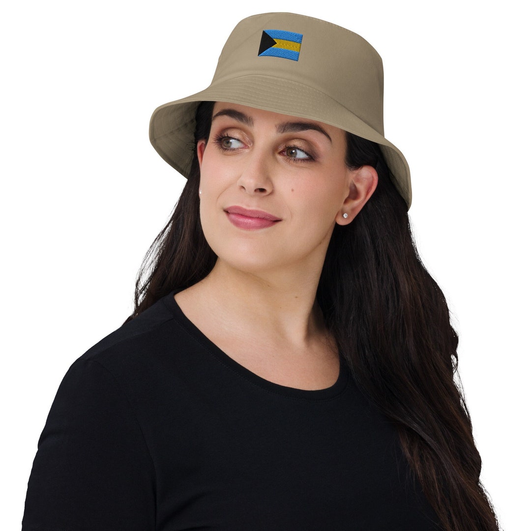 Embroidered Bahamas Flag Old School Bucket Hat, Sailing Hat, Custom ...