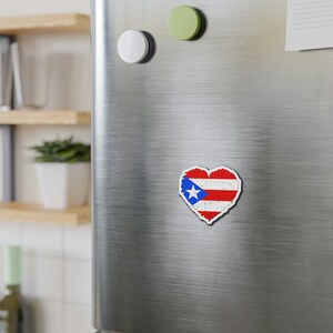 Puerto Rico Flag Heart Shape Die-cut Magnets, I Love Puerto Rico ...