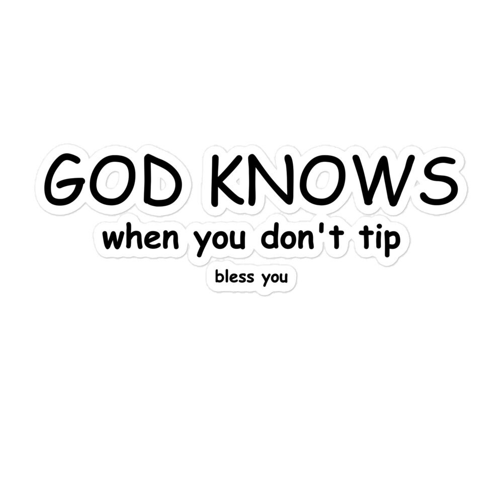 Funny Tip Jar Stickers Bubble-free Stickers, Tip Jar Sign - Etsy