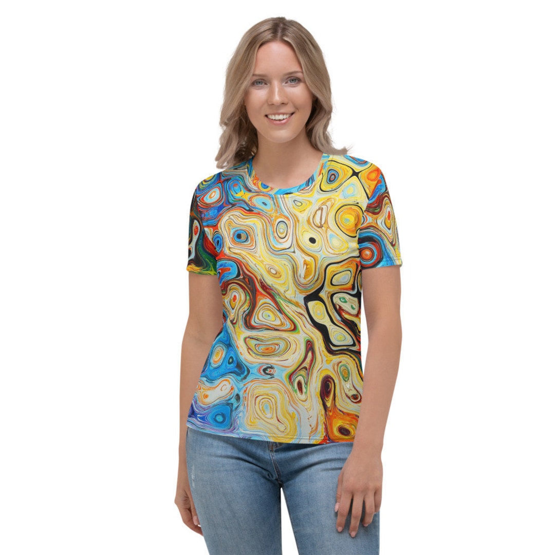Abstract Art Women's T-shirt, All Over Print Shirt, Fashion T-shirt - Etsy