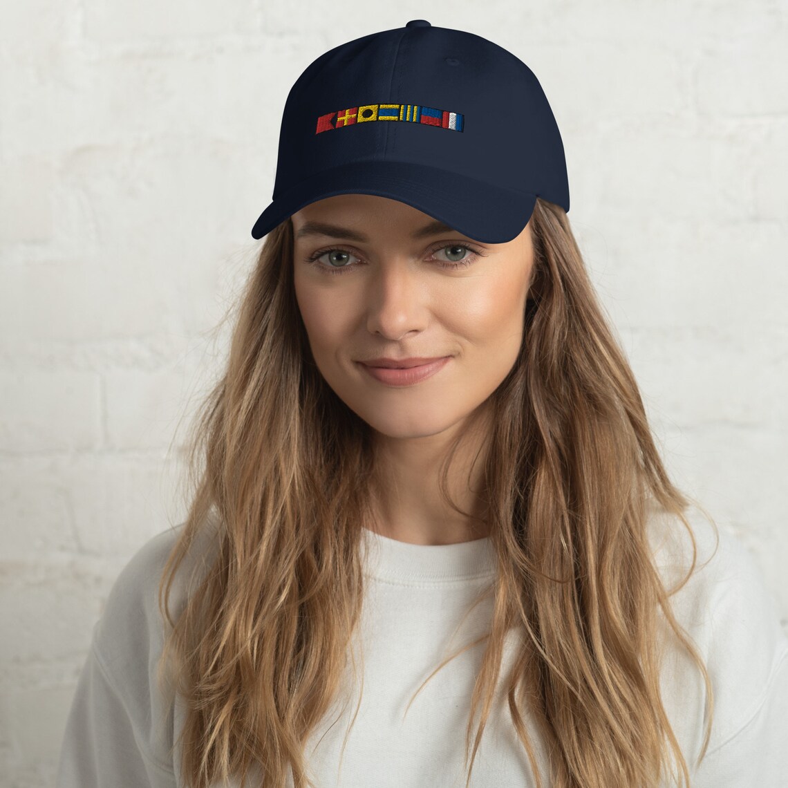 BRIDGET Spelled Out With Nautical Flags Dad Hat, Personalized Semaphore ...