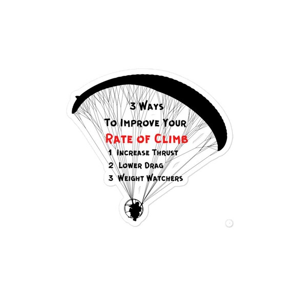 Ultralight Aircraft Pilot Humor Sticker Paramotor Sticker - Etsy