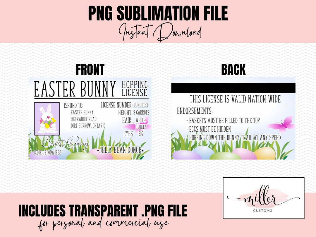 Easter Bunny | Easter Egg | Bunny License | PNG for Sublimation - Etsy