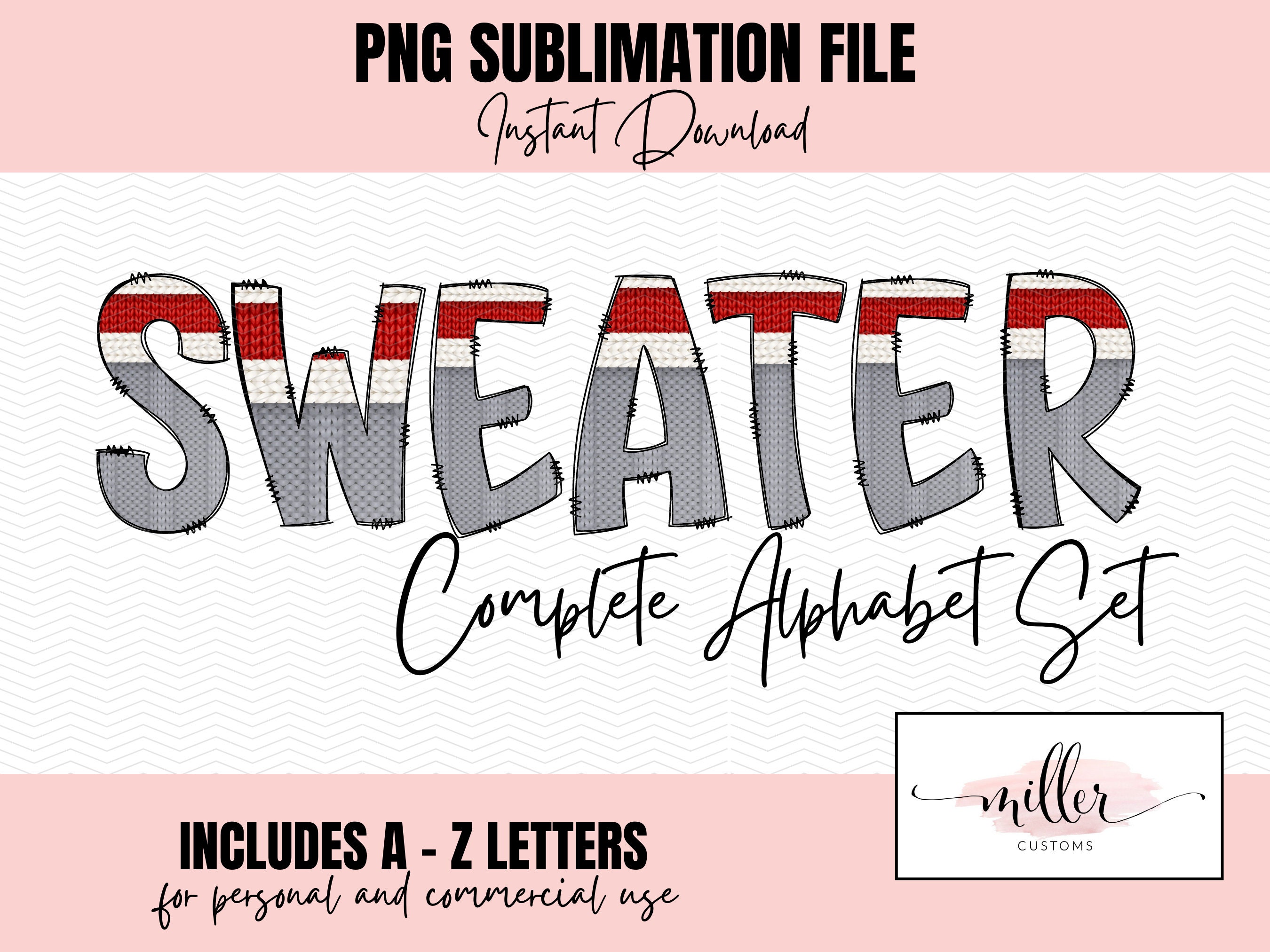 Sweater Alphabet PNG Work Sock PNG Letters Wool Sock Alphabet Doodle ...