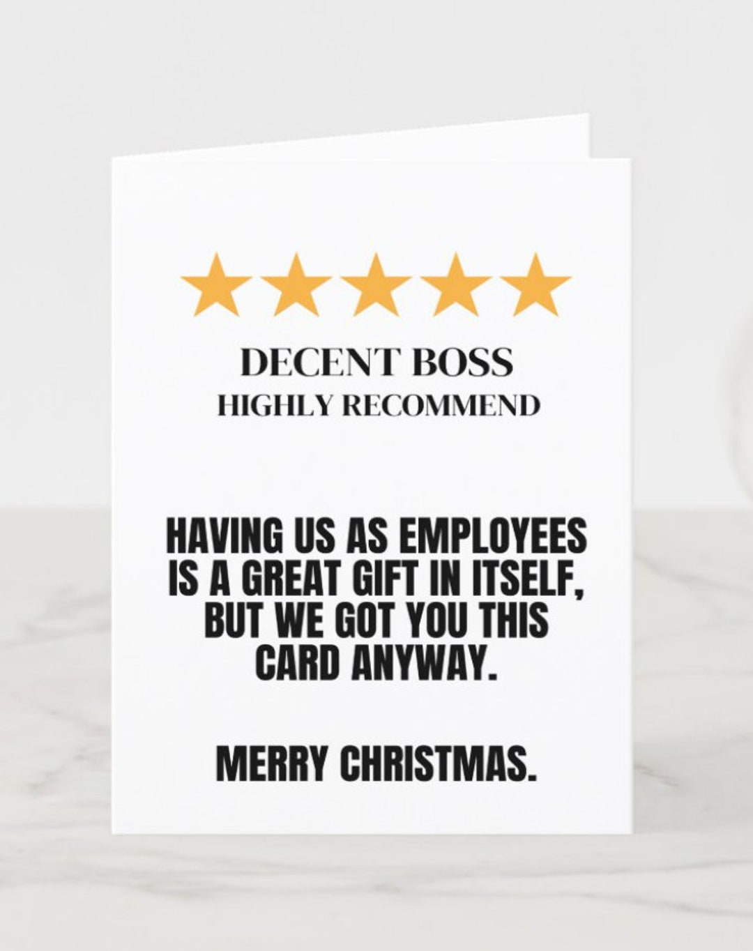 Boss Employer Christmas Holiday Greeting Card - Etsy