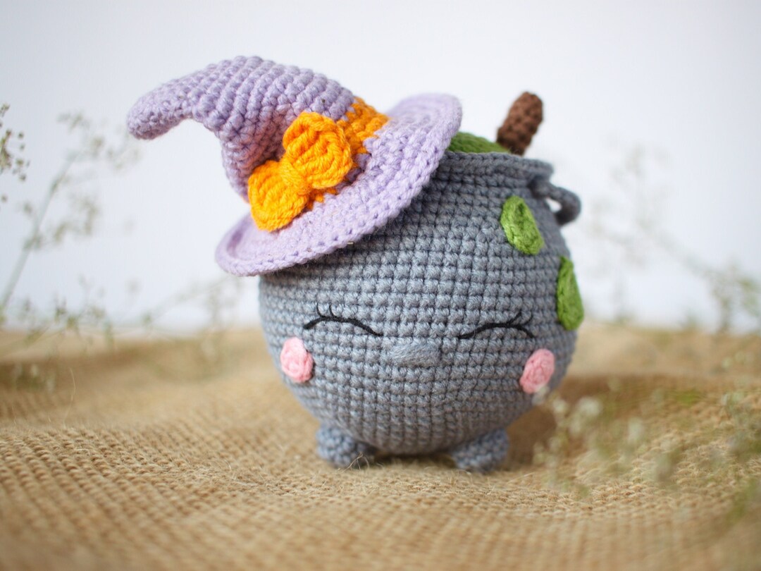 Crochet Cauldron Pattern. Witch Cauldron Halloween Crochet Pattern. - Etsy