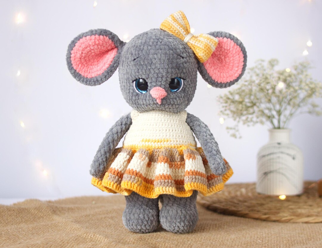 Plush Mouse in Dress. Stuffed Mouse Toy. Gift for Baby Girl - Etsy