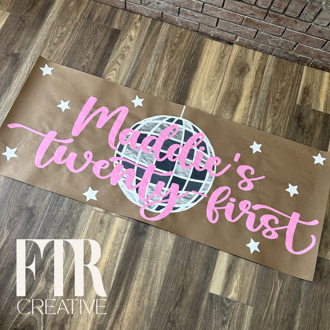 Birthday Banner - 21st Birthday Decor - Hand Painted - Party Banner ...