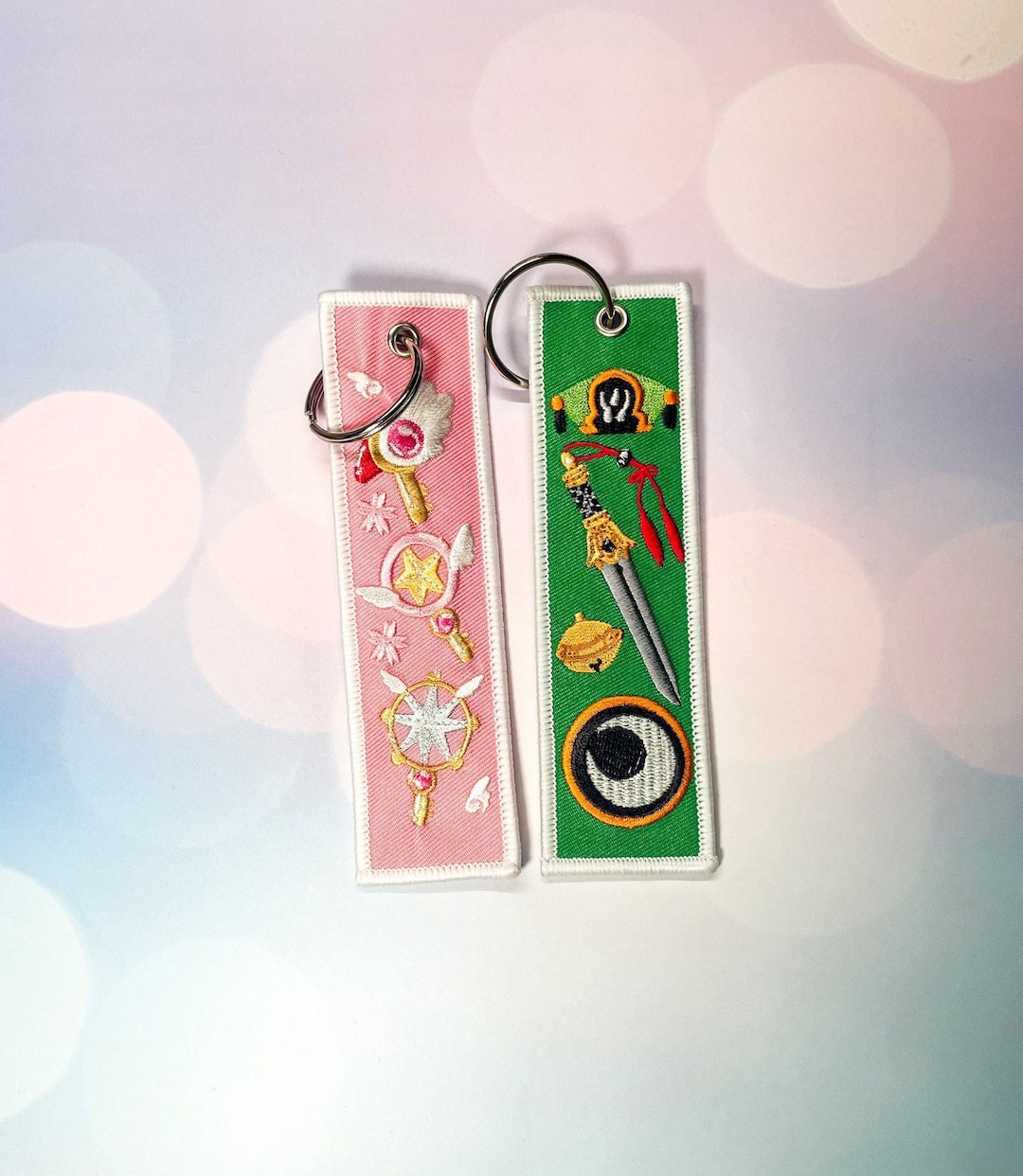 Magical Girl Embroidery Keychain | His + Hers | Sakura + Syaoran | CCS ...