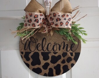 Cow Print Welcome Sign - Etsy