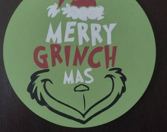 Merry Grinchmas Welcome Sign - Etsy