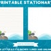 Seagull Printable Stationary Digital Download, US Letter Paper 8.5 X 11 ...