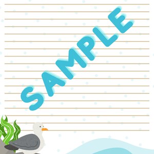 Seagull Printable Stationary Digital Download, US Letter Paper 8.5 X 11 ...