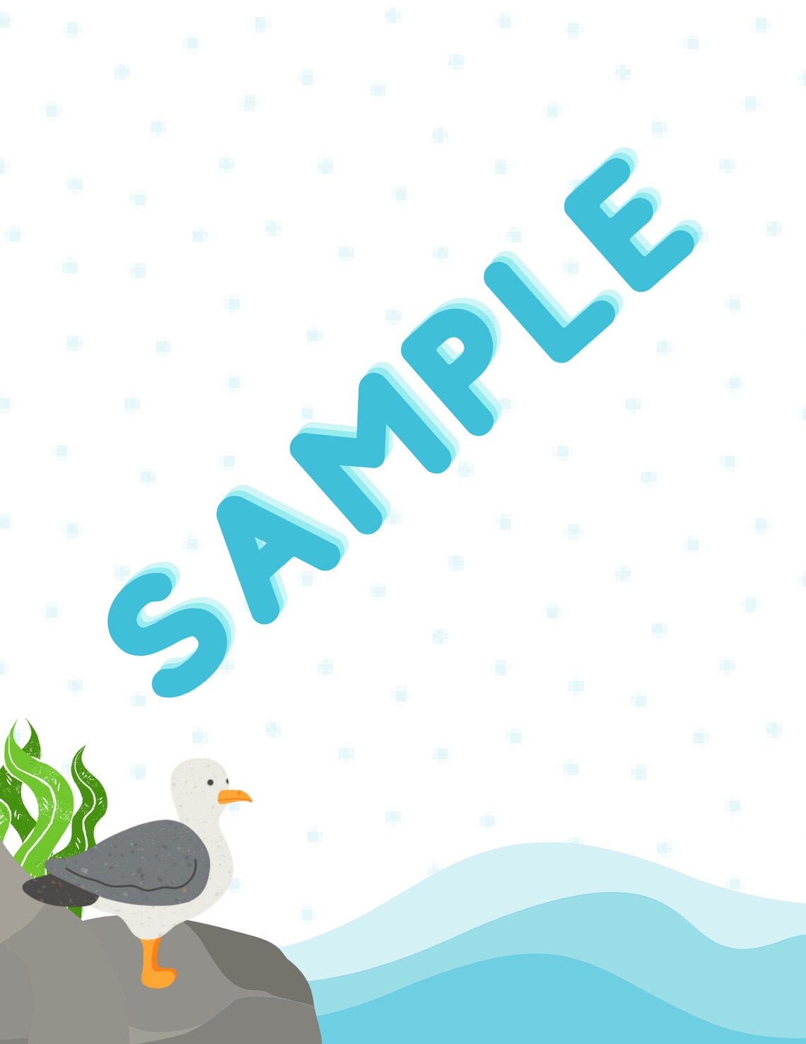 Seagull Printable Stationary Digital Download, US Letter Paper 8.5 X 11 ...