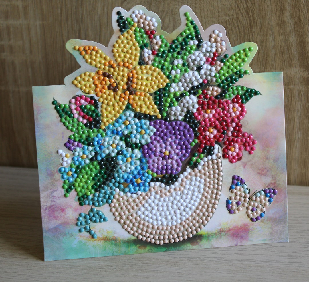 Diamond, Greeting Card, Card, Display Card, Birthday Card, Bouquet of ...