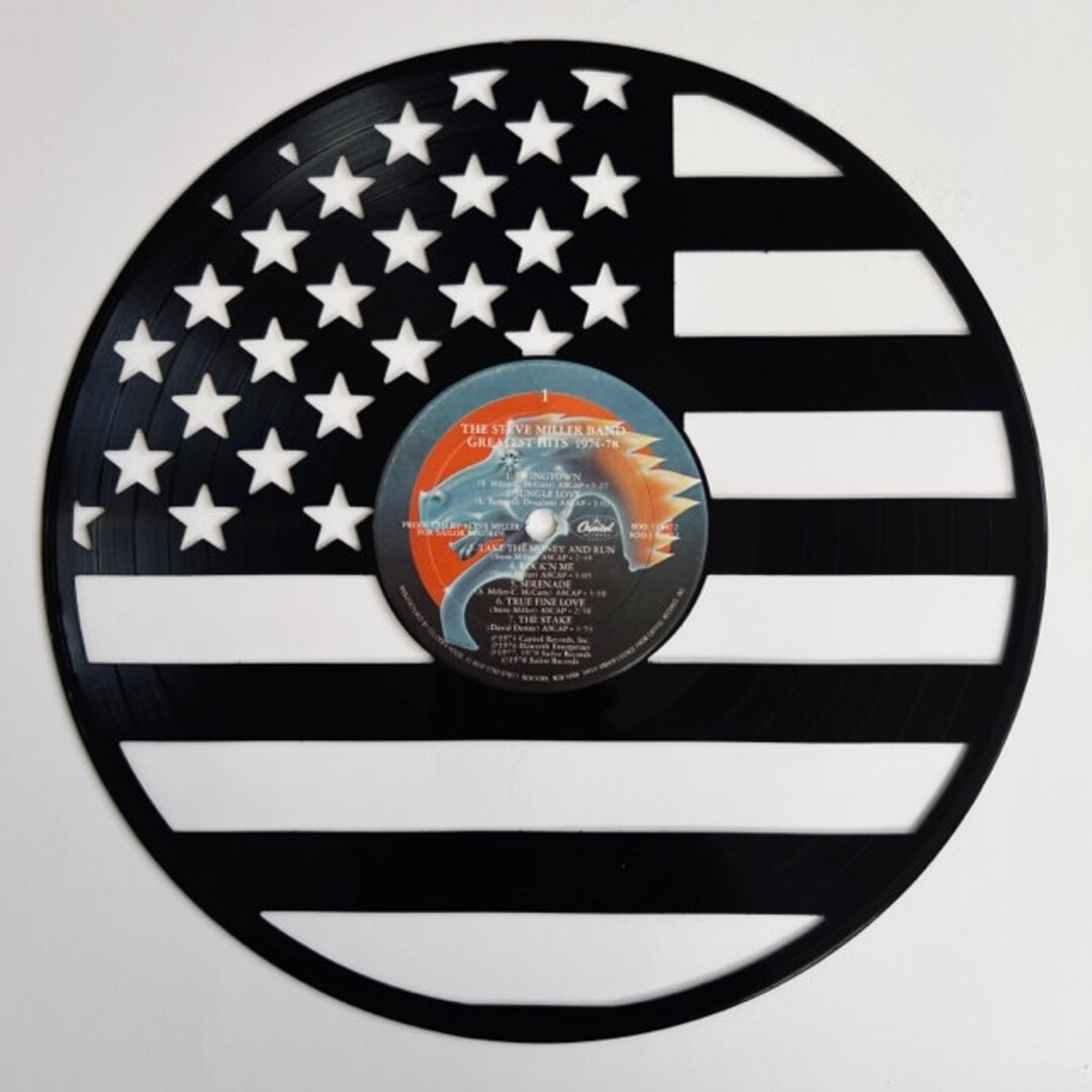 American Flag Vinyl Record Art - Steve Miller - Etsy