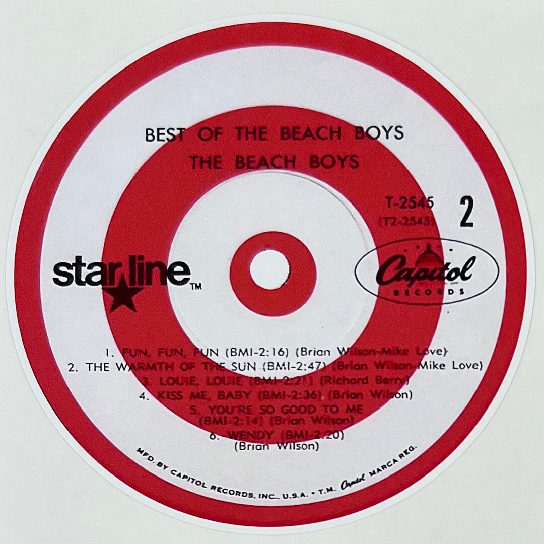 Beach Boys 4 Inch Round Vinyl Sticker - Etsy