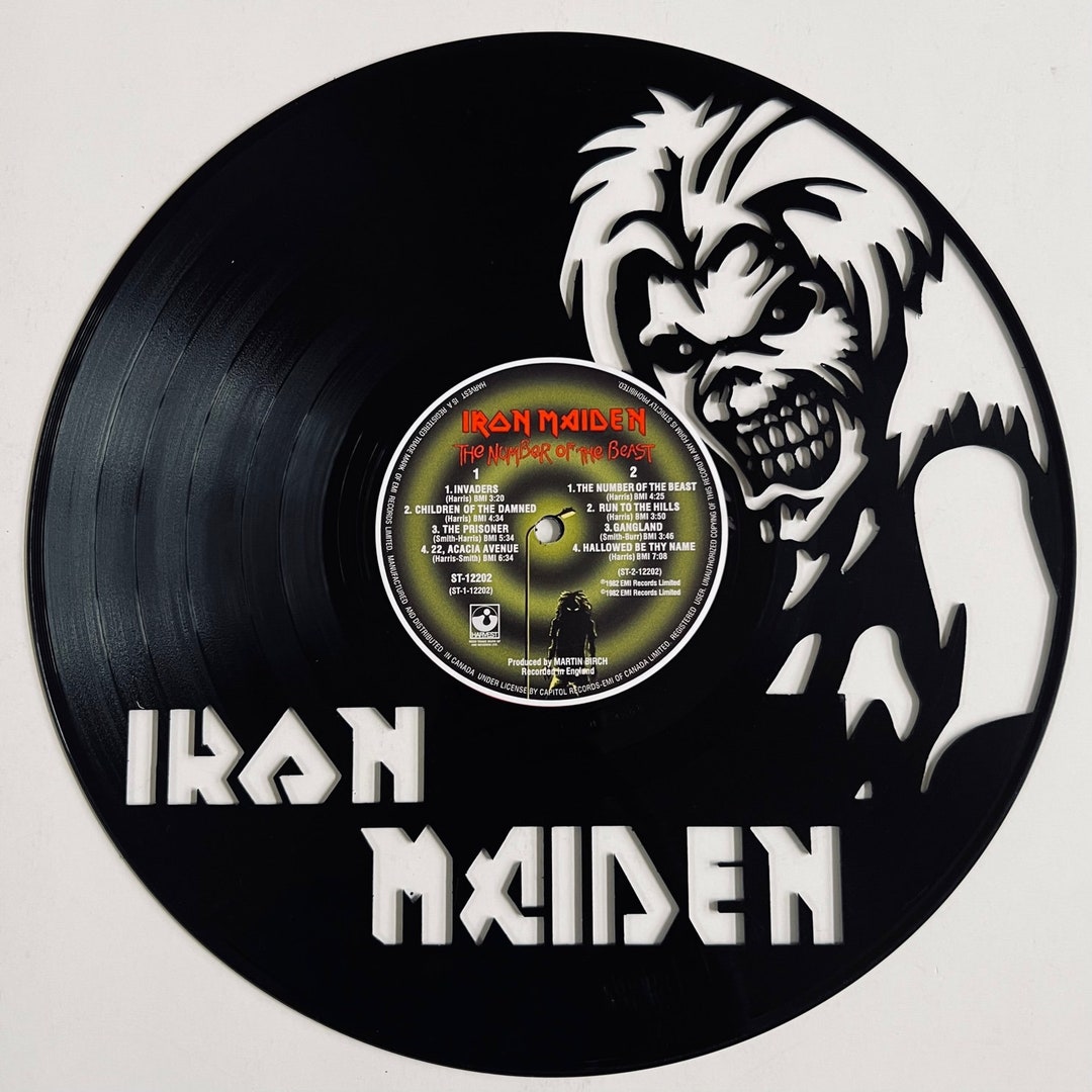 Iron Maiden Vinyl Record Art - Etsy