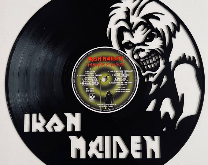 Iron Maiden Vinyl Record Art - Etsy