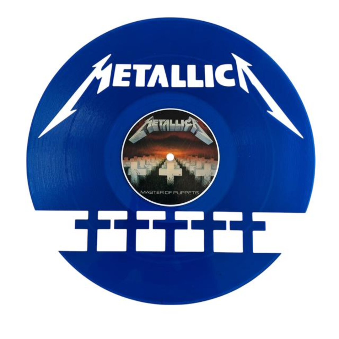 Metallica BLUE Vinyl Record Art - Master of Puppets - Etsy