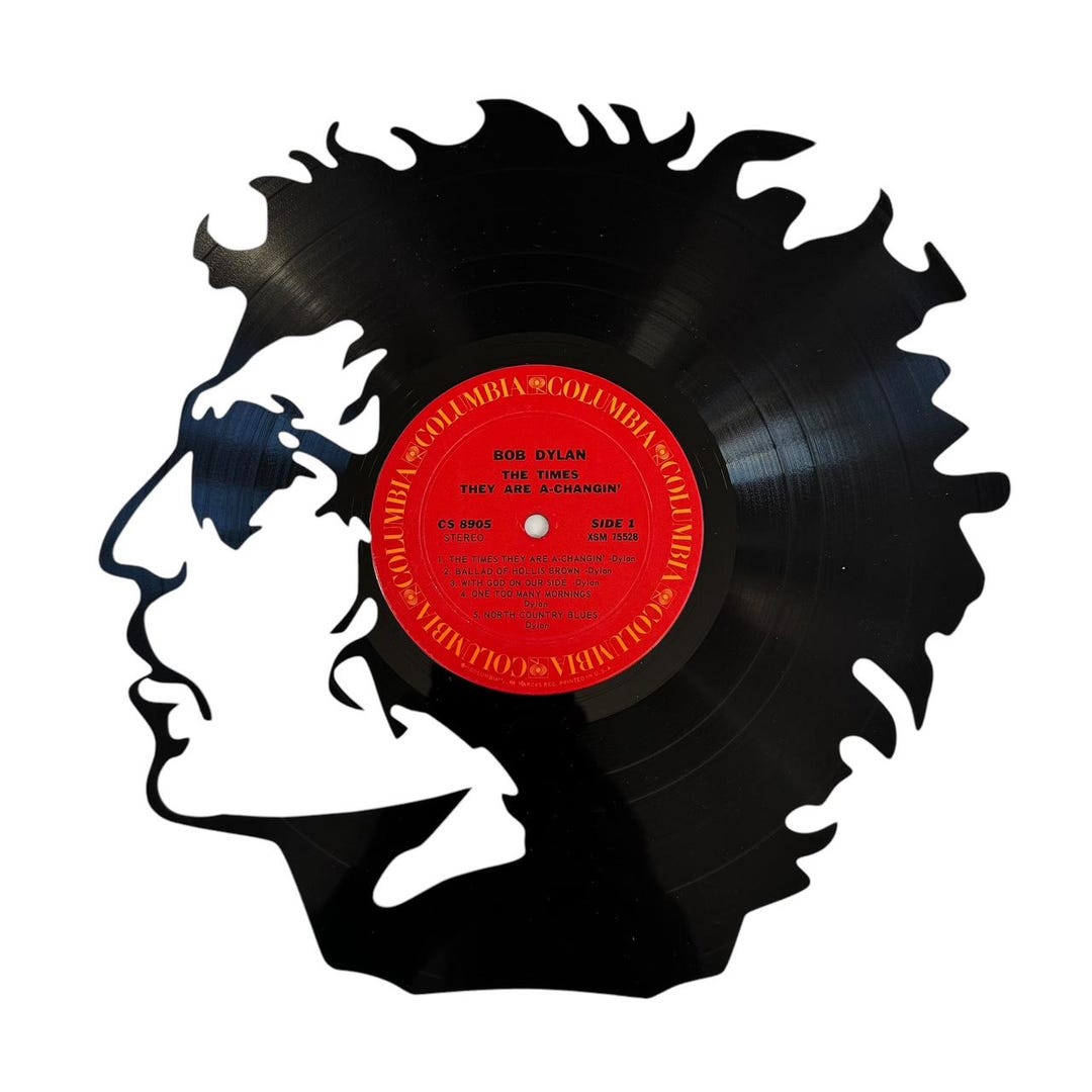Bob Dylan Vinyl Art - the Times They Are A Changing - Etsy