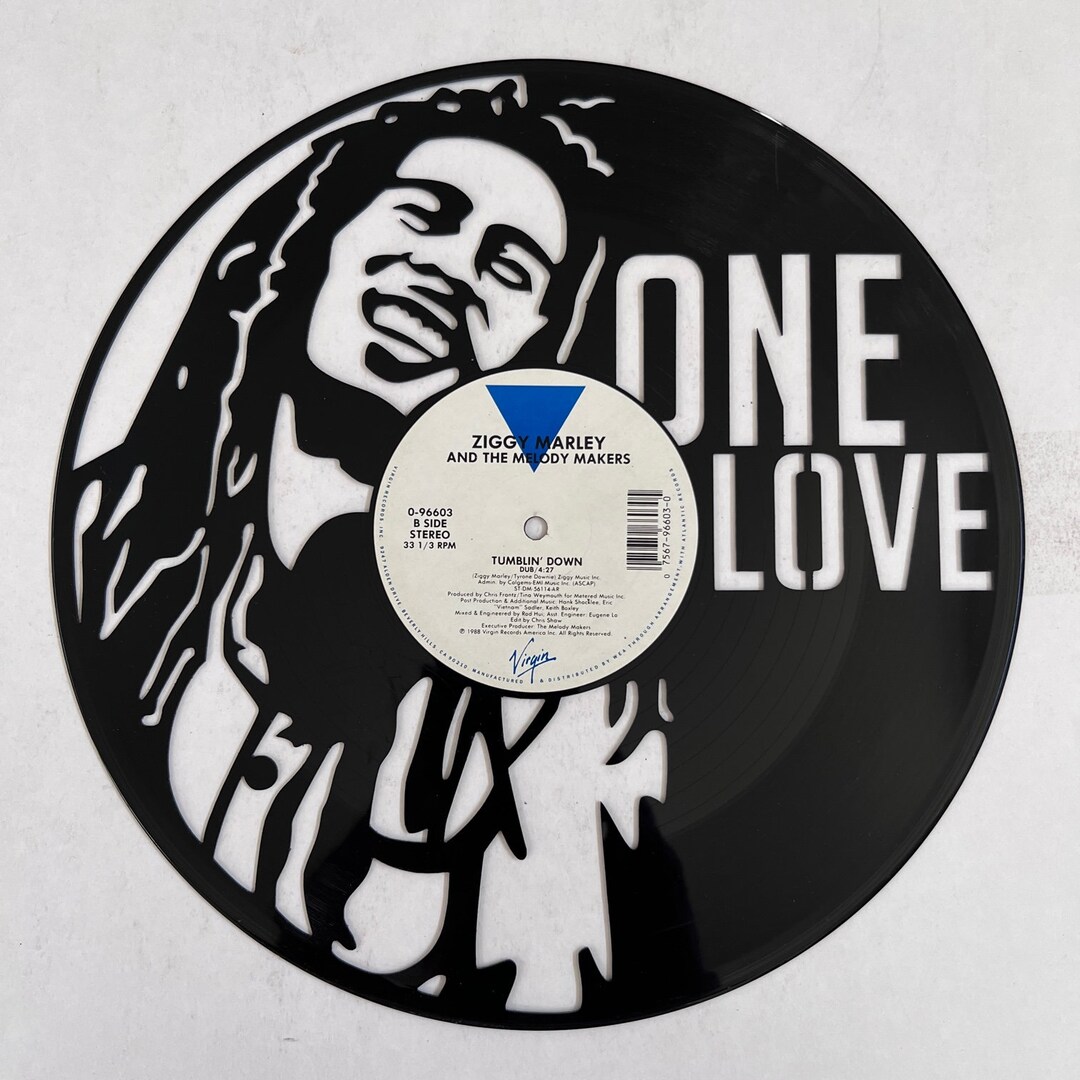 Bob Marley "one Love" Vinyl Record Art - Ziggy Marley Album - Etsy
