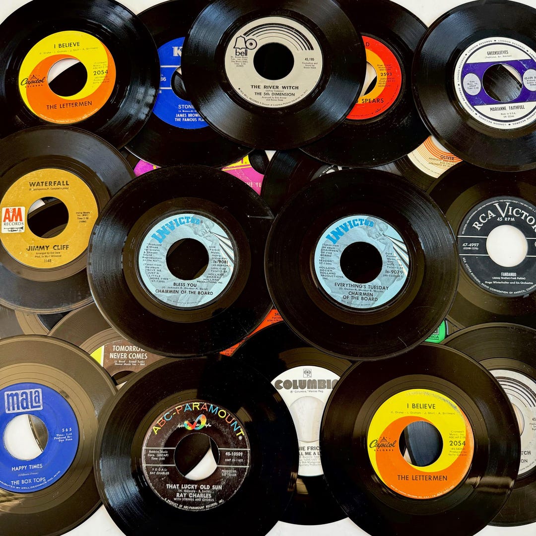 Bulk 45 RPM Vinyl Records for Arts and Crafts - Etsy