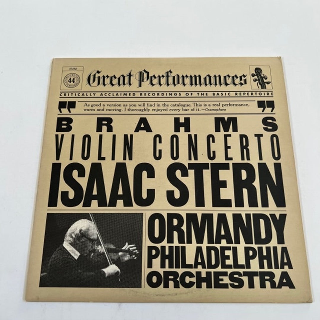 Brahms - Isaac Stern, Ormandy, Philadelphia Orchestra – Violin Concerto ...