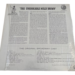 The Unsinkable Molly Brown - Original Broadway Cast (1960) Soundtrack ...