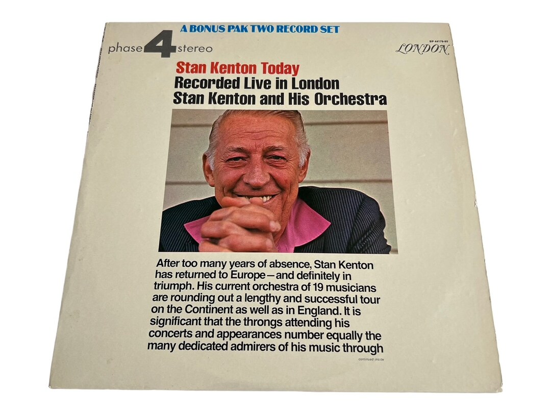 Stan Kenton - Stan Kenton Today - Recorded Live in London (1972) - Etsy