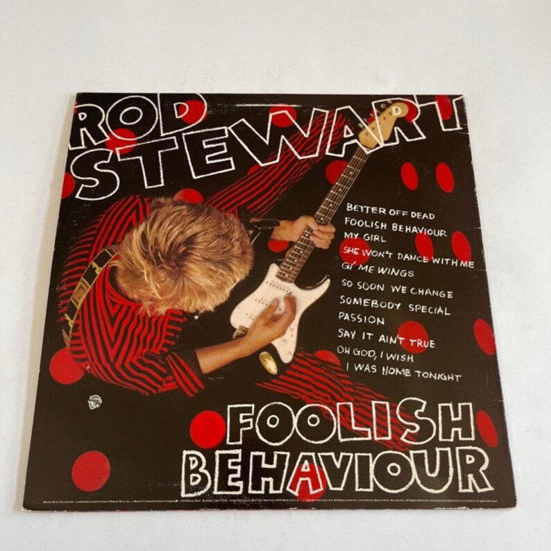 Rod Stewart Foolish Behavior 1980 | Etsy