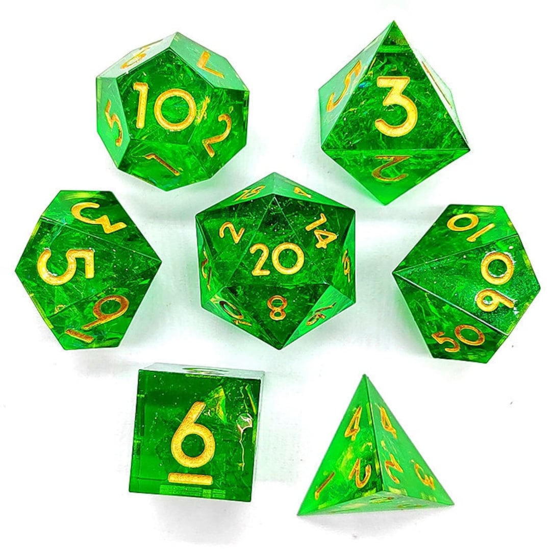 Sharp Edge Dice Set DND Polyhedral Dice Wizard Dice Resin - Etsy