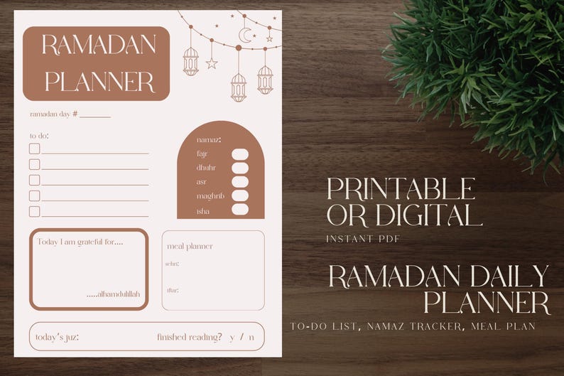 Printable Daily Ramadan Calendar Ramadan Planner With To-do List ...
